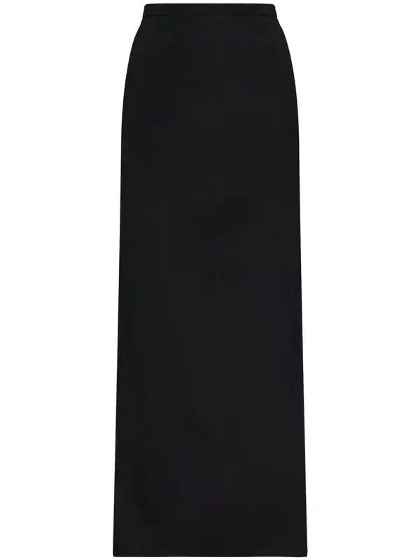 Dolce & Gabbana Maxi High-slitted Cady Skirt - Black