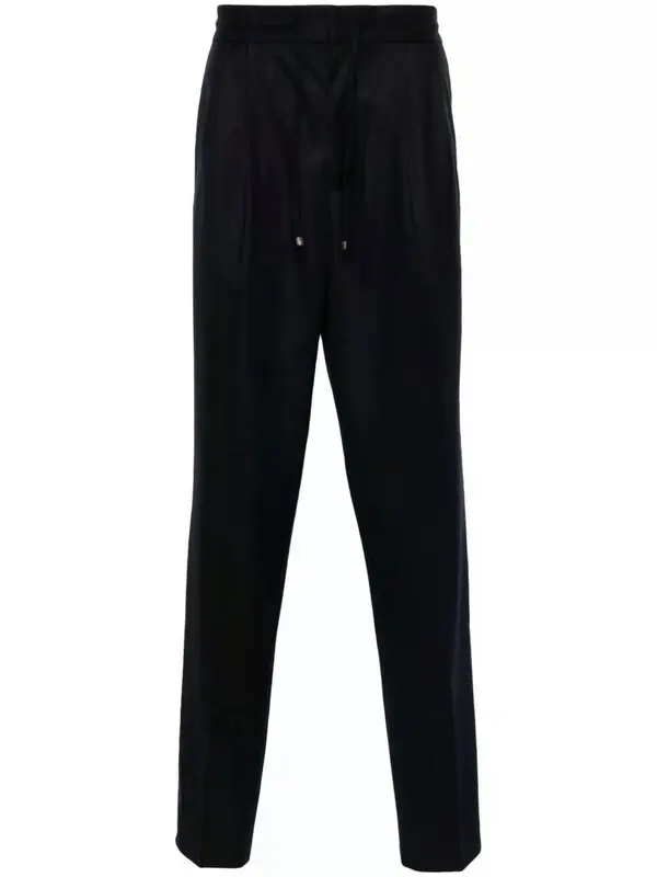 Brunello Cucinelli Mid-rise Tapered Trousers - Blue