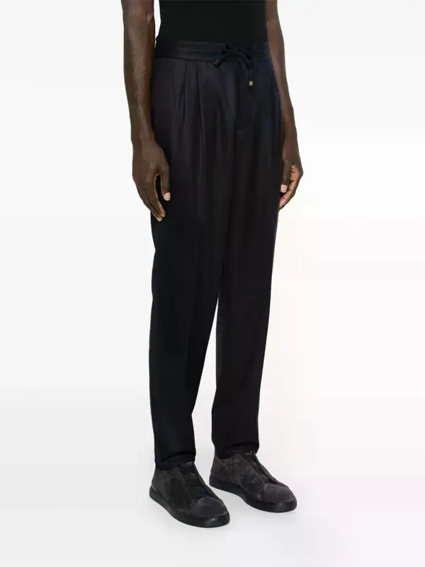 Brunello Cucinelli Mid-rise Tapered Trousers - Blue