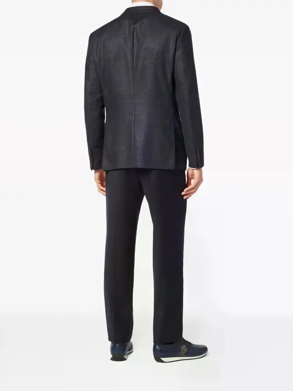 BILLIONAIRE Logo-patch Single-breasted Blazer - Blue