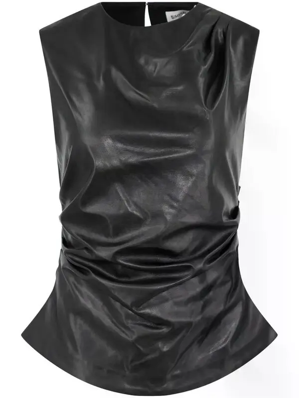 Simkhai Wynter Draped Top - Black