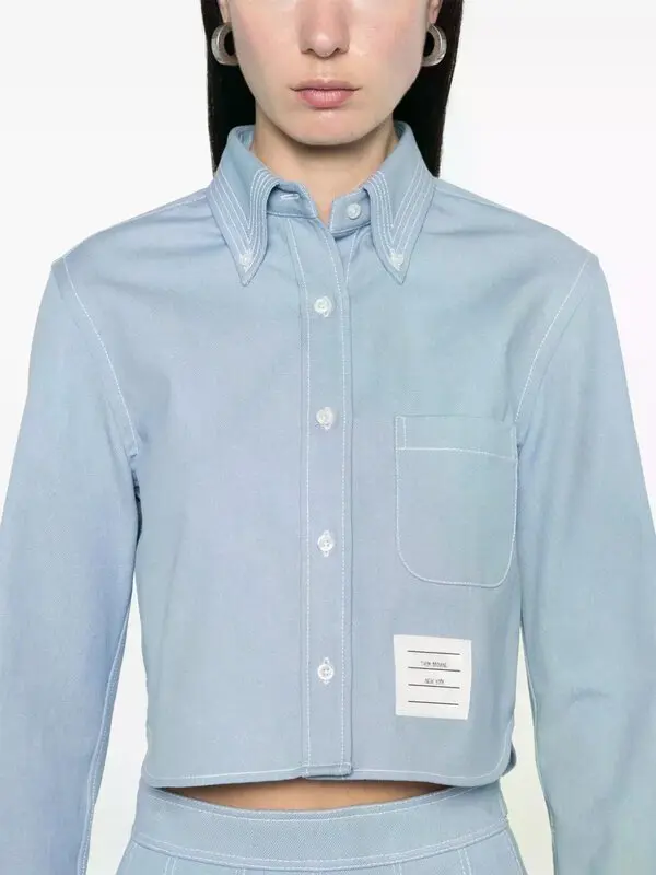 Thom Browne Cropped Denim Shirt