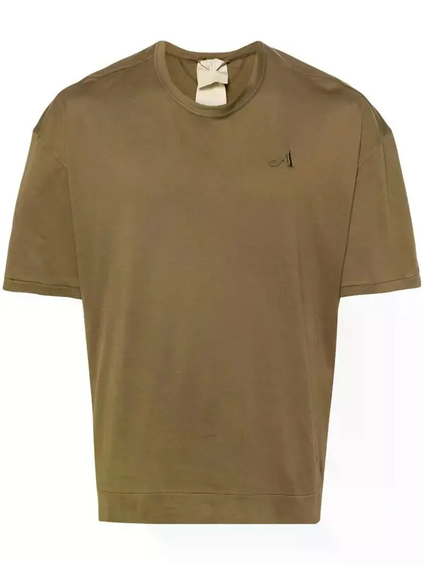 TEN C Logo-embroidered Cotton T-shirt