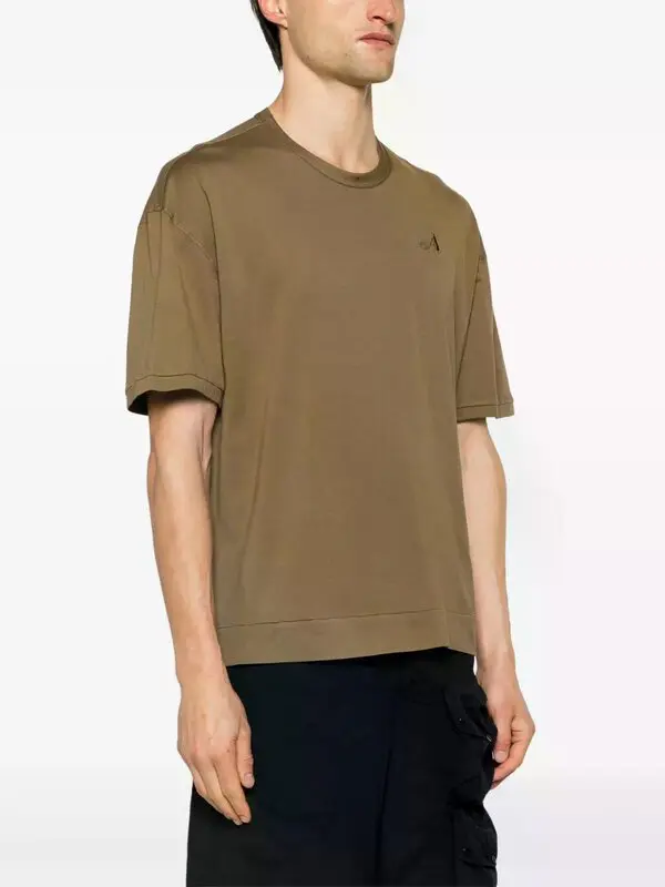 TEN C Logo-embroidered Cotton T-shirt