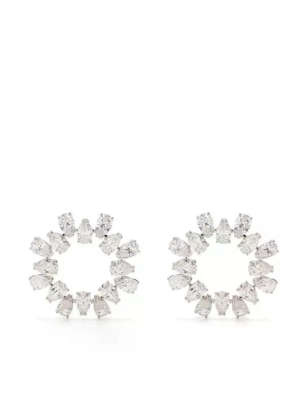 SWAROVSKI Matrix Stud Earrings - Silver