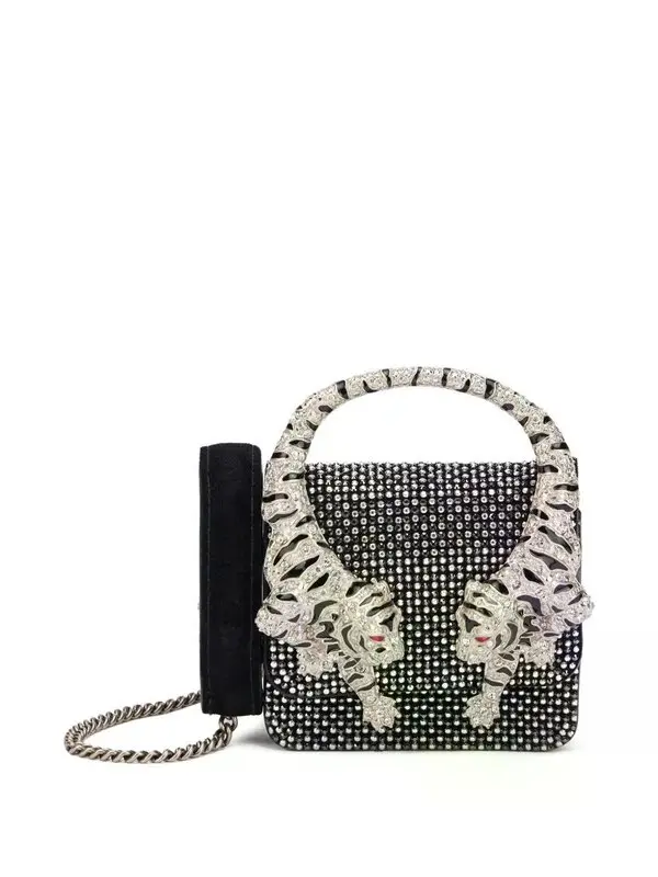 Roberto Cavalli Embellished Phone Bag - Black