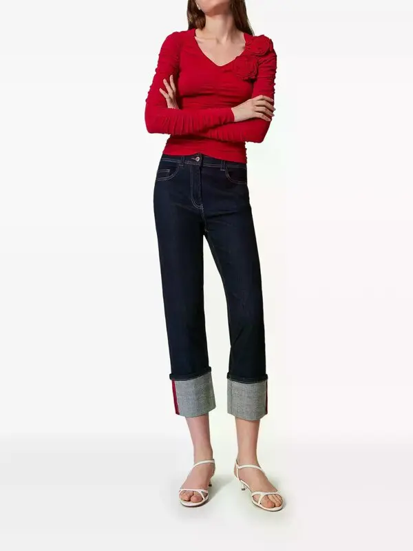 TWINSET Folded Cropped Jeans