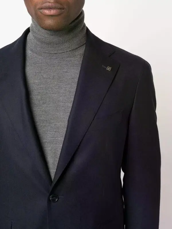 Tagliatore Brooch-detail Single-breasted Suit - Blue