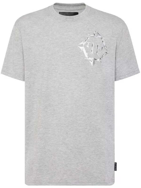 Philipp Plein Chrome Logo-print T-shirt - Grey