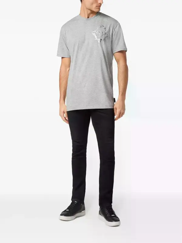 Philipp Plein Chrome Logo-print T-shirt - Grey