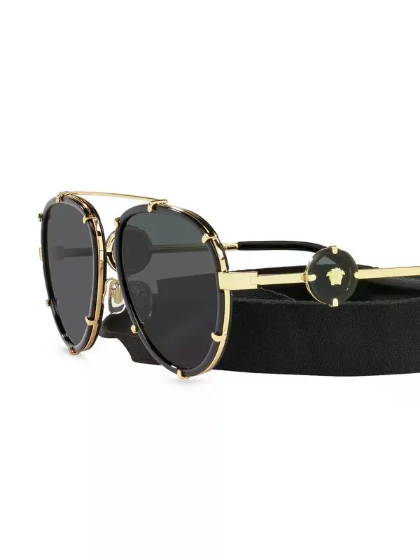 Versace Pilot Sunglasses - Black