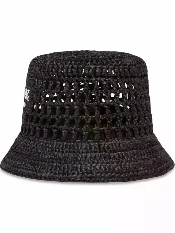 Prada Crochet Bucket Hat - Black