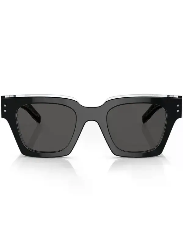 Dolce & Gabbana Logo-arm Detail Sunglasses - Black