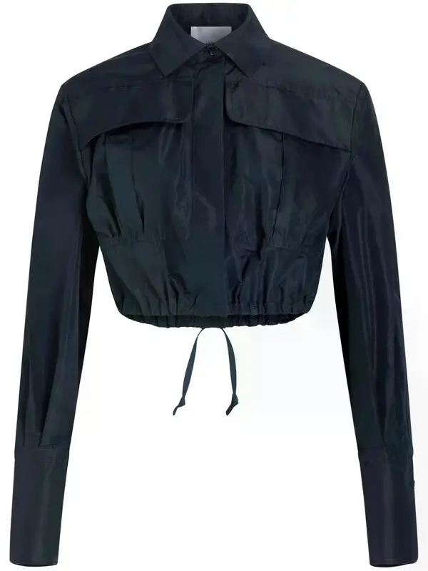 PATOU Cropped Faille Safari Shirt