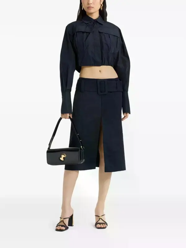 PATOU Cropped Faille Safari Shirt