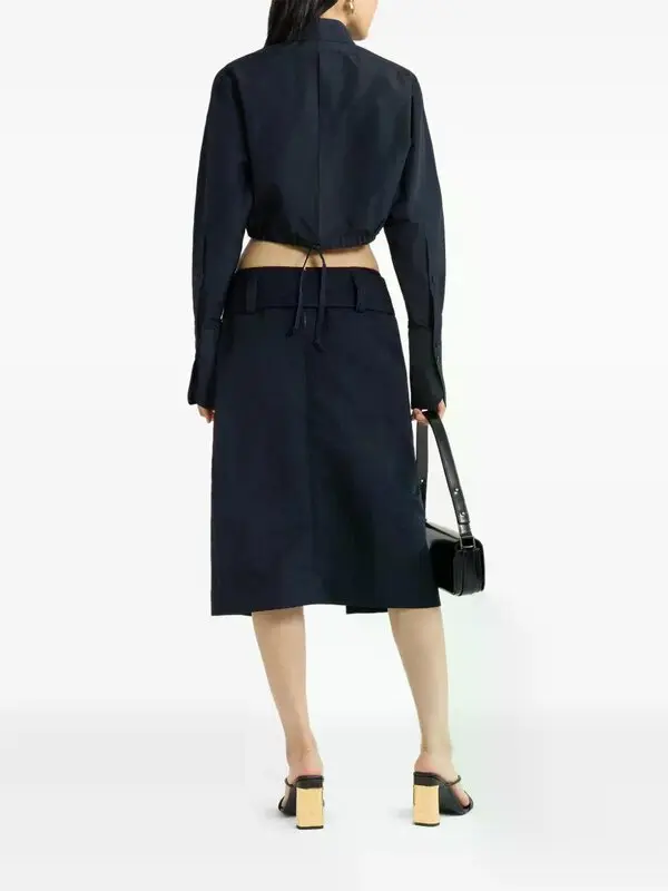 PATOU Cropped Faille Safari Shirt