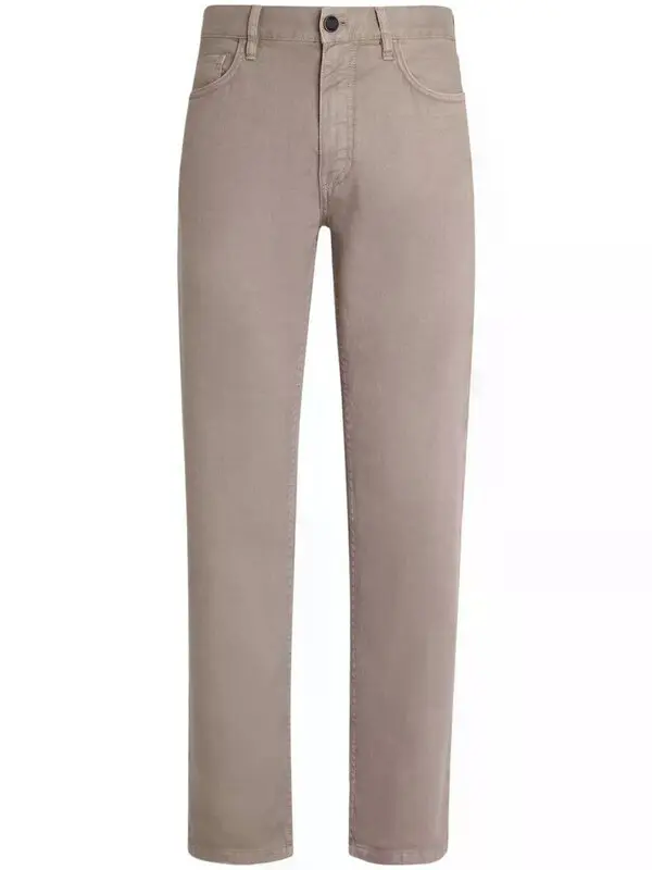 Zegna Roccia Straight Leg Jeans - Brown