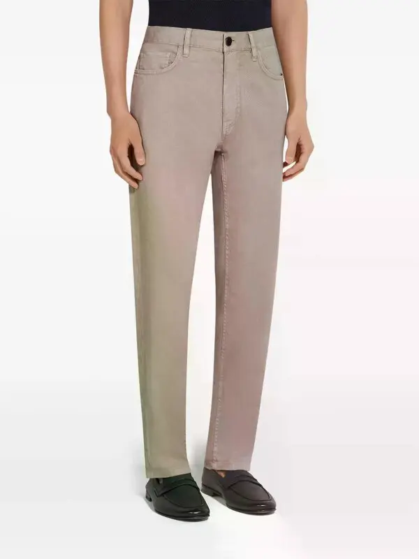 Zegna Roccia Straight Leg Jeans - Brown