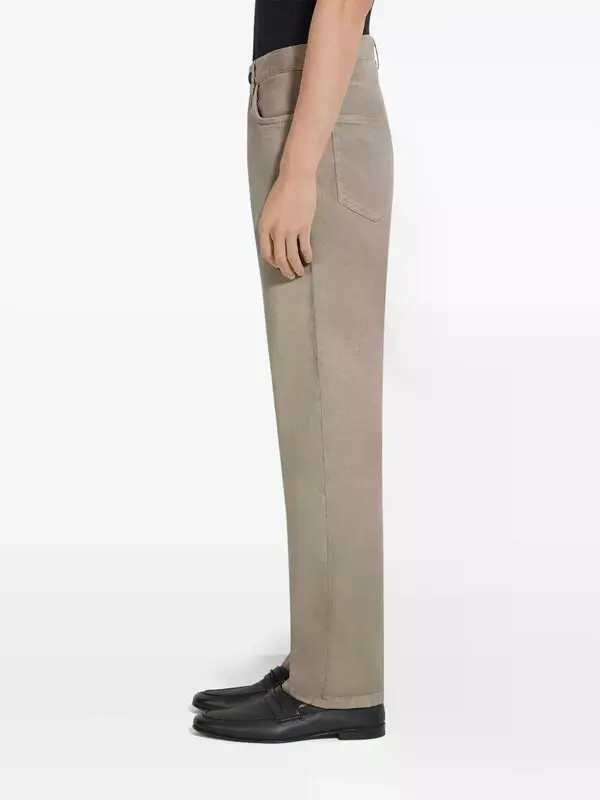 Zegna Roccia Straight Leg Jeans - Brown