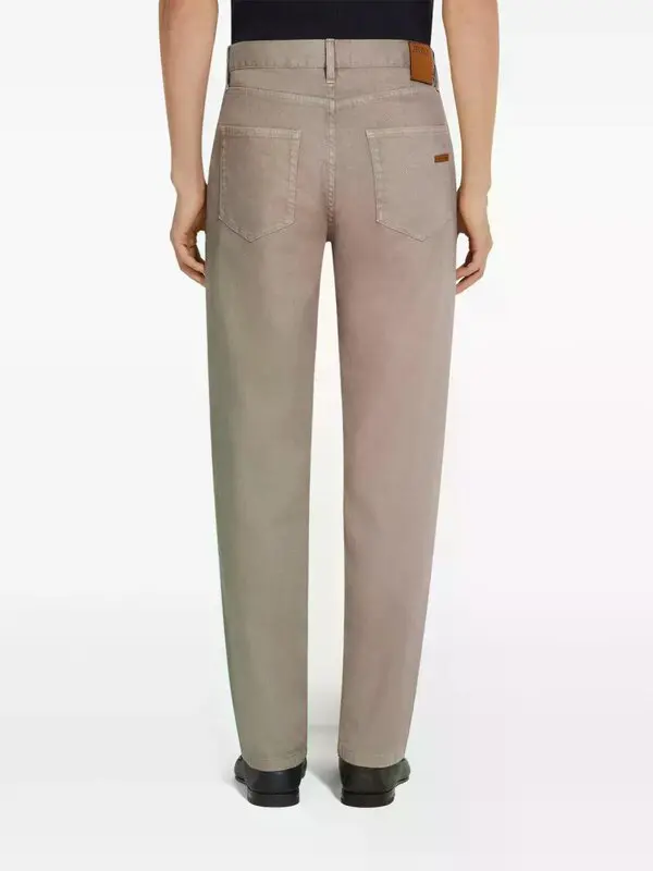 Zegna Roccia Straight Leg Jeans - Brown