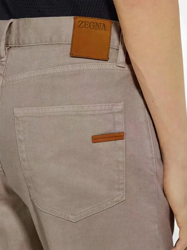 Zegna Roccia Straight Leg Jeans - Brown