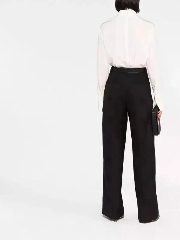 Burberry Wide-leg Tailored Trousers - Black