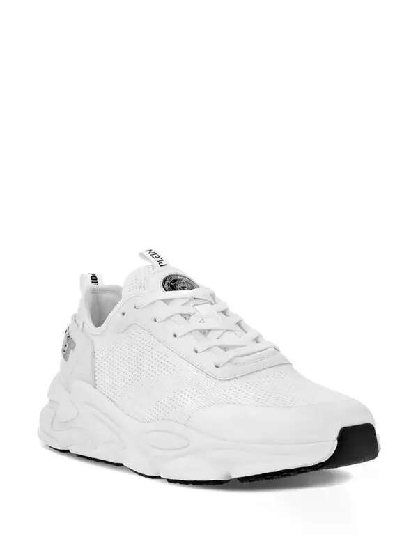 PLEIN SPORT Logo-lettering Mesh Sneakers - White