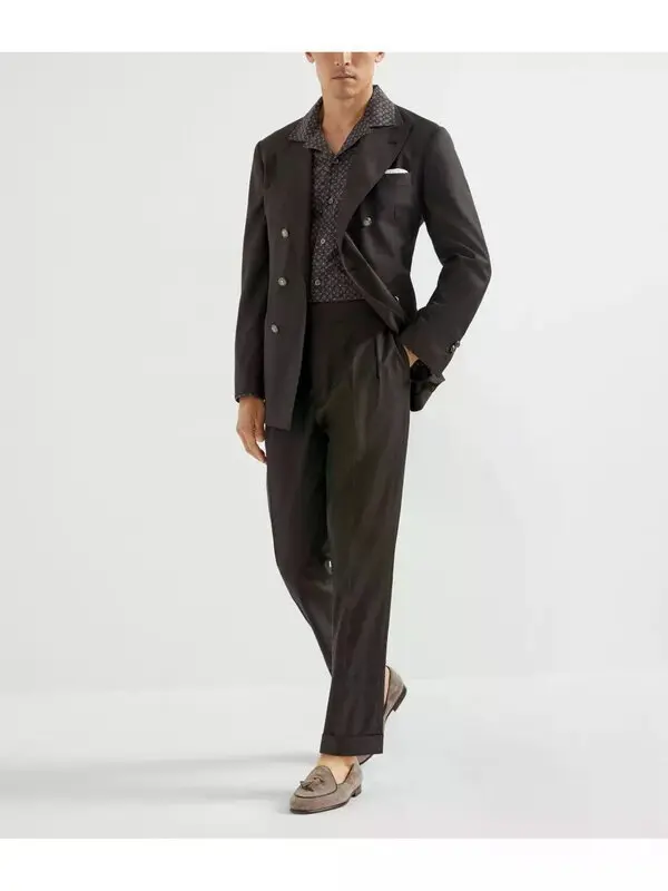 Brunello Cucinelli Double-breasted Blazer - Brown