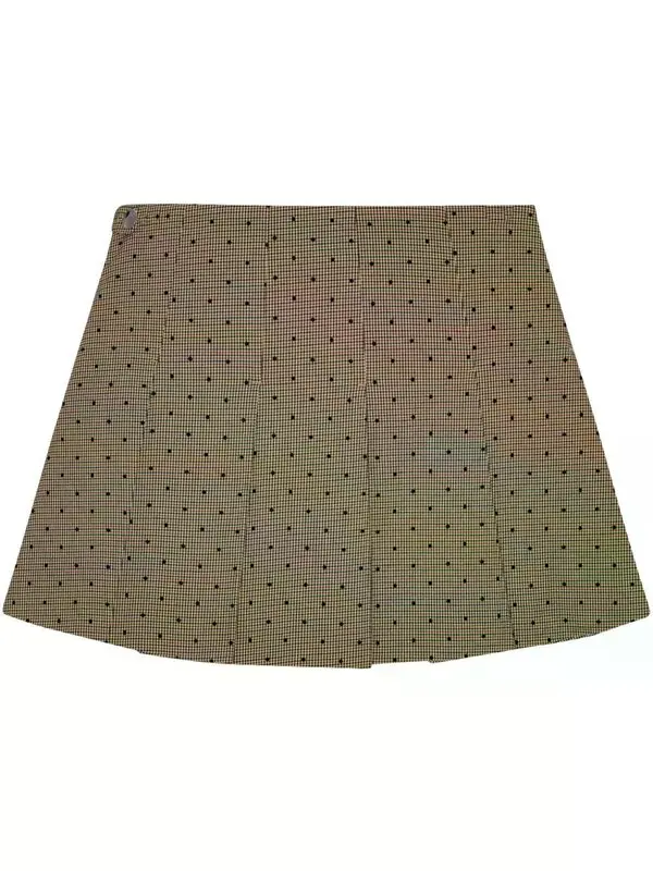 GANNI Check-print Mini Skirt - Neutrals