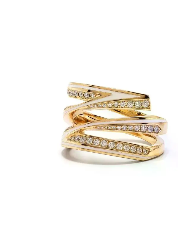 Stephen Webster 18kt Yellow Vertigo Infinity Diamond Ring