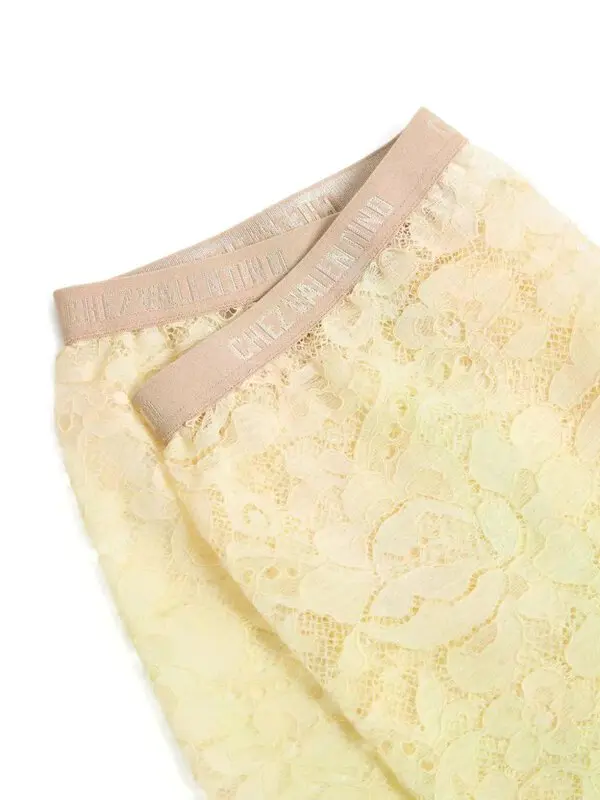 Valentino Garavani Rebrodé Lace Tights - Neutrals
