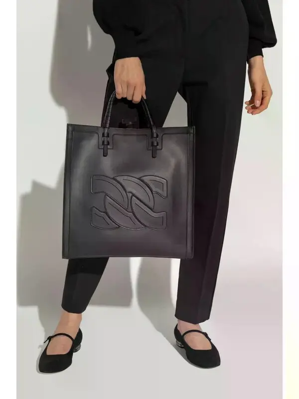 Casadei Beaurivage Leather Tote Bag - Black