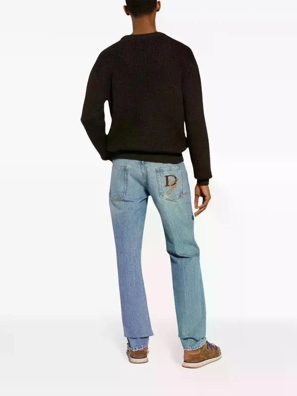 Dolce & Gabbana Logo Patch Virgin Wool Jumper