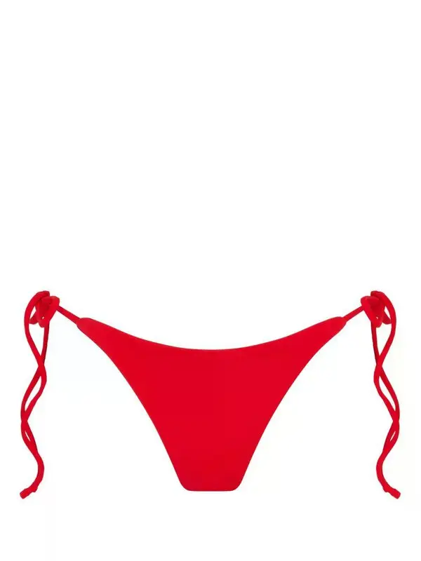 LET'S SWIM Side Tie-fastening Bikini Bottoms - Red