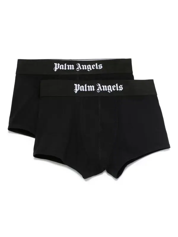 Palm Angels Logo-waistband Boxers - Black