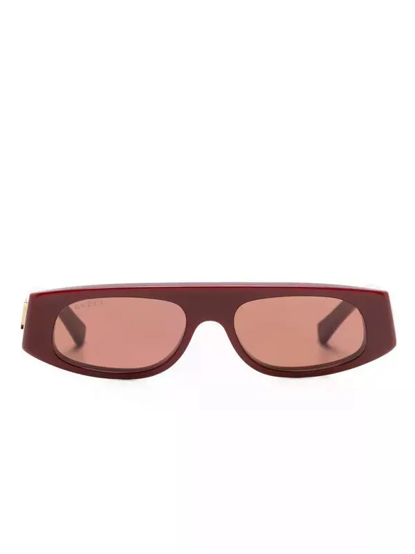 Gucci Rectangle-frame Sunglasses - Red