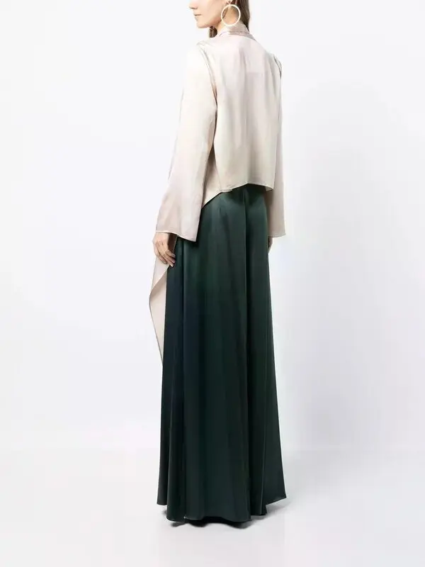 Voz Wrap-style Satin Blouse