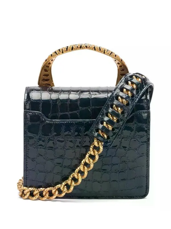 Roberto Cavalli Crocodile-print Mini Bag - Blue