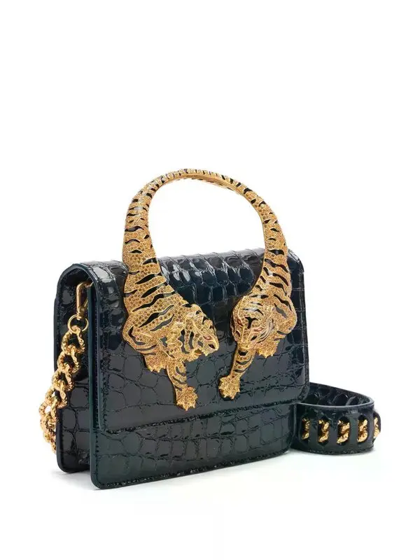 Roberto Cavalli Crocodile-print Mini Bag - Blue