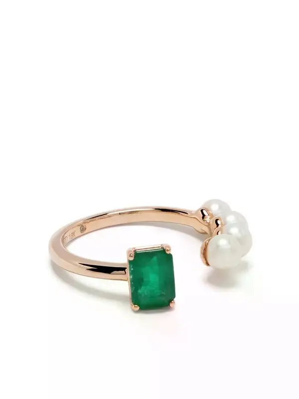 Shay 18k Rose Gold Multi-stone Ring - Silver