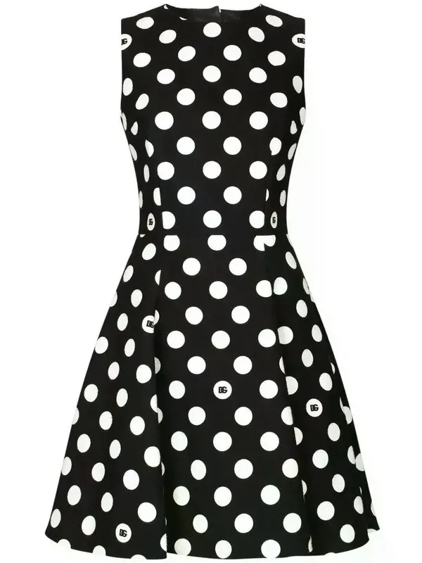 Dolce & Gabbana Polka-dot Cotton Minidress