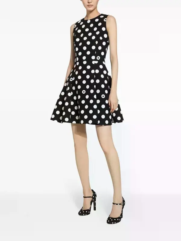 Dolce & Gabbana Polka-dot Cotton Minidress