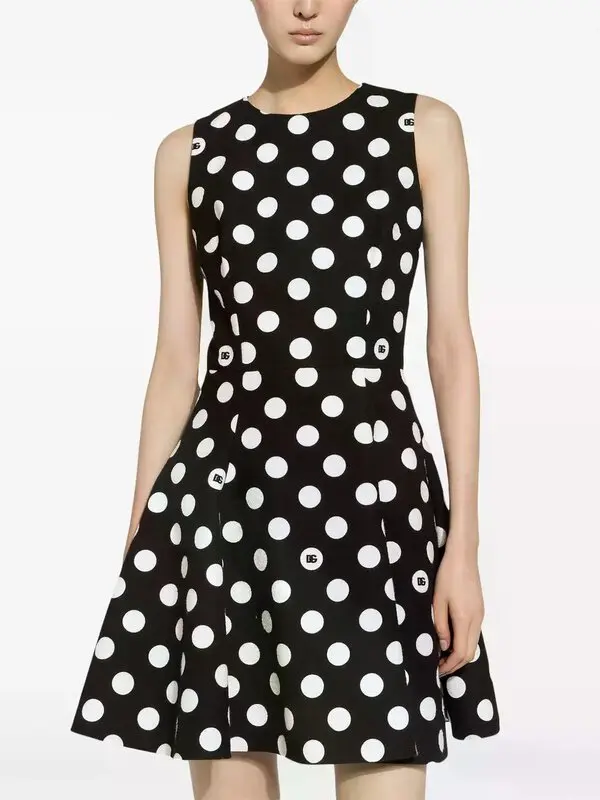 Dolce & Gabbana Polka-dot Cotton Minidress
