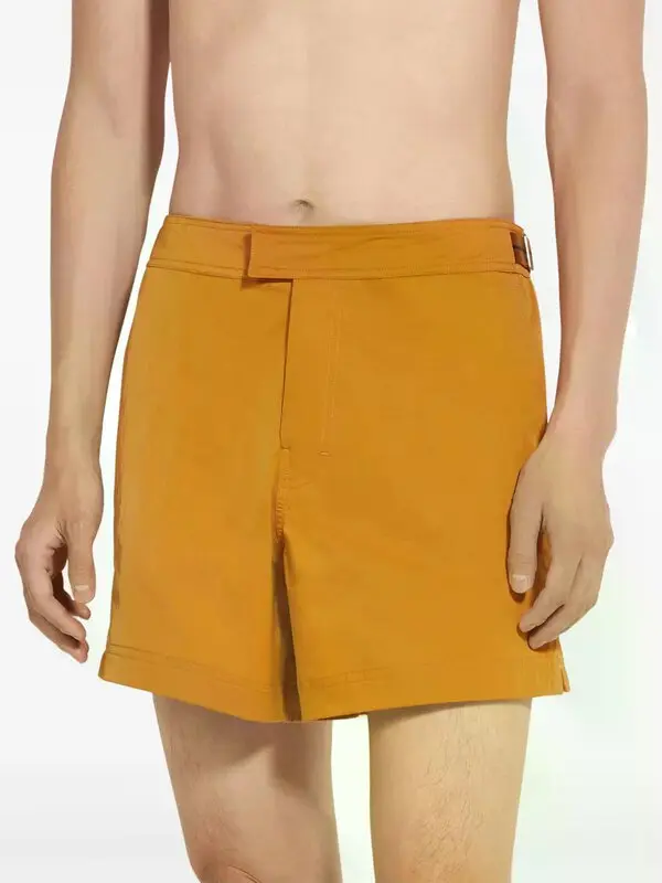 Zegna 232 Road Brand Mark Swim Shorts - Orange