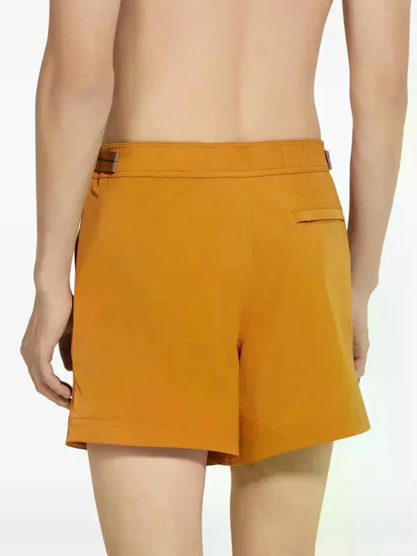 Zegna 232 Road Brand Mark Swim Shorts - Orange