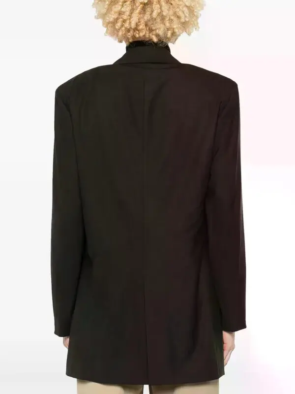 Fabiana Filippi Double-breasted Virgin Wool-blend Blazer - Brown