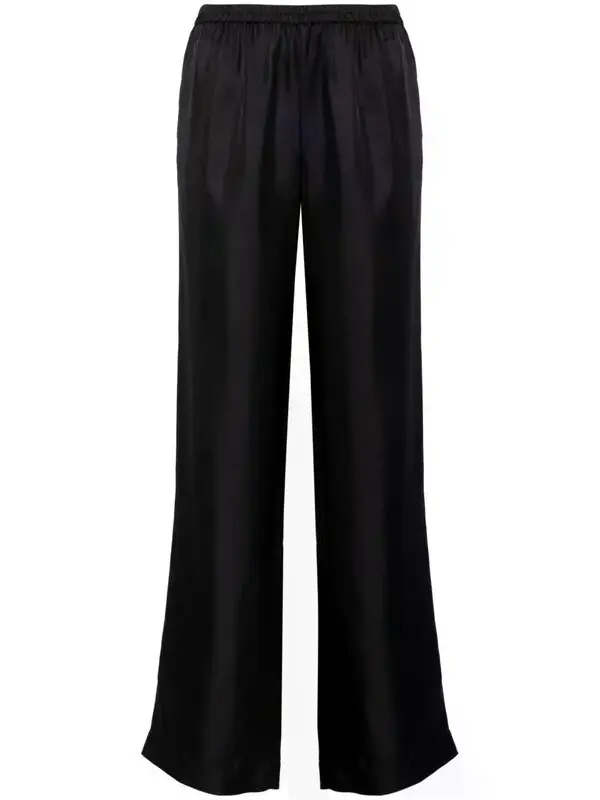 Loulou De Saison Alera Wide-leg Silk Trousers - Black