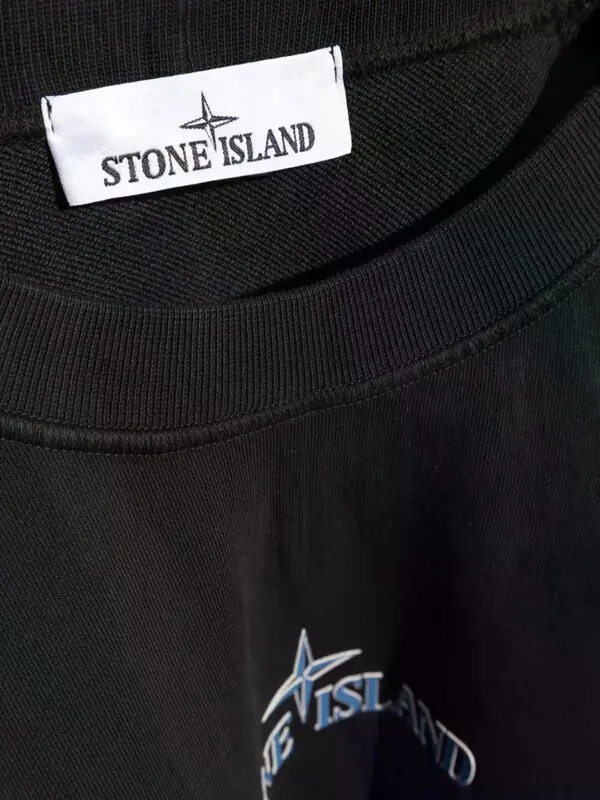Stone Island Logo-print Cotton Sweatshirt