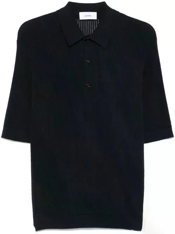LARDINI Waffle-knit Polo Shirt