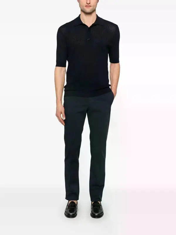 LARDINI Waffle-knit Polo Shirt